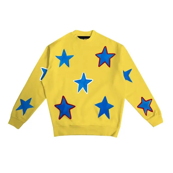 QUILLATTIRE Star Sweatshirt & Orange - Yellow