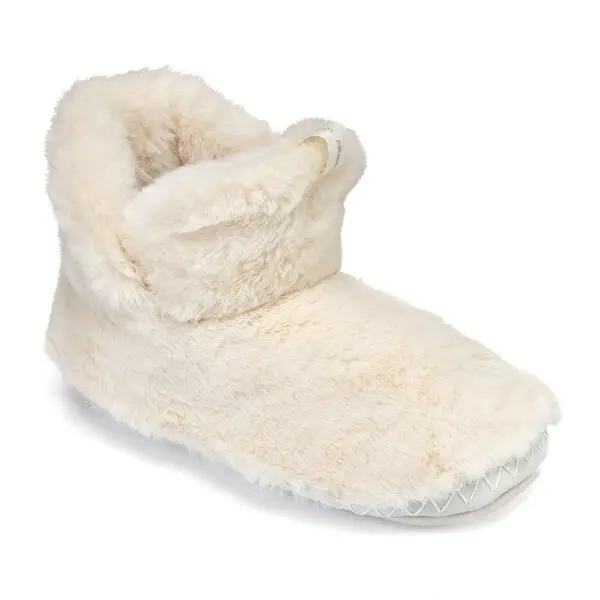 BEDROOM ATHLETICS Neutrals / Harriet Recycled High Density Faux Fur Slipper Boot Cream - White