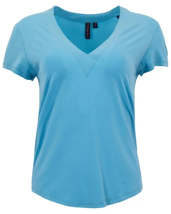 LORDS OF HARLECH Victoria V-neck Top - Blue