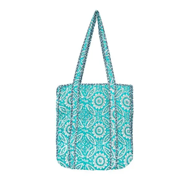 INARA Mediterranean Mosaic Tote Bag - Blue