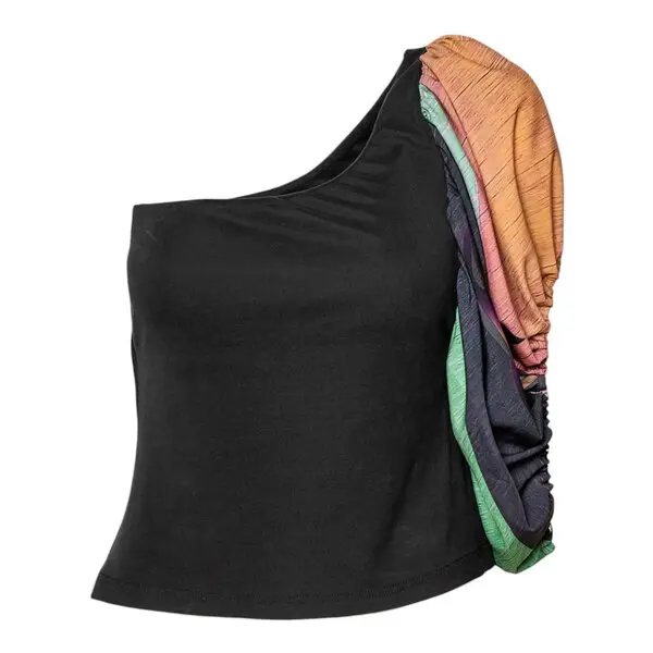 ARTISTA Ivy Shape One Shoulder Top - Black