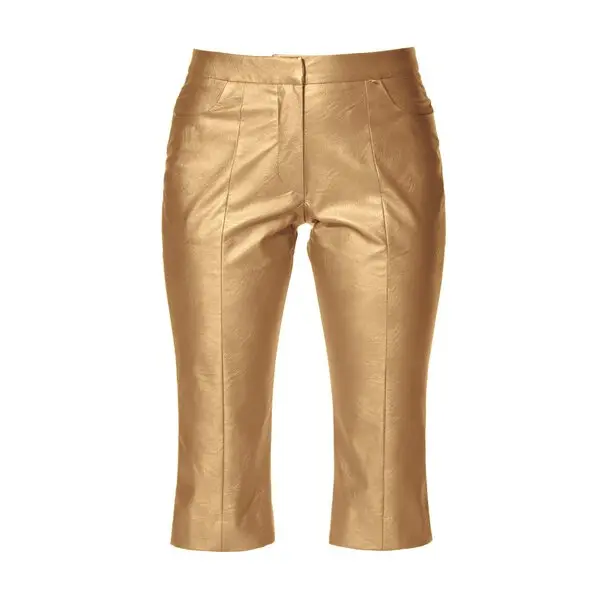 AGGI BY HALEWSKI Capri Dakota Knee Length Pants - Gold