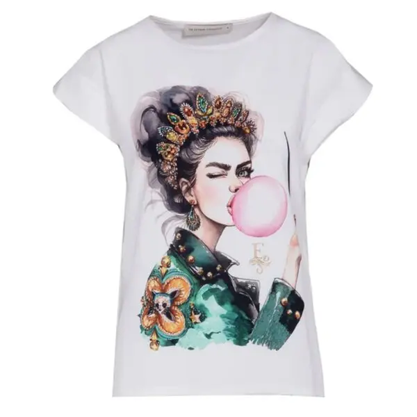 THE EXTREME COLLECTION Short Sleeve Printed T-shirt - White