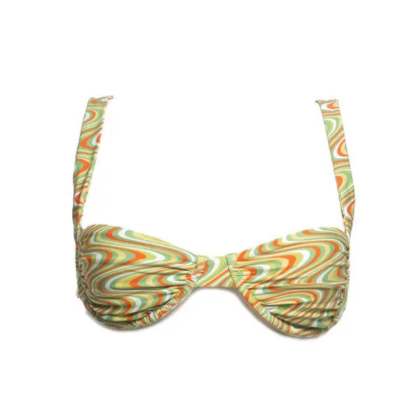 PATTI JANE SWIM Stevie's Groovy Underwire Bikini Top - Green