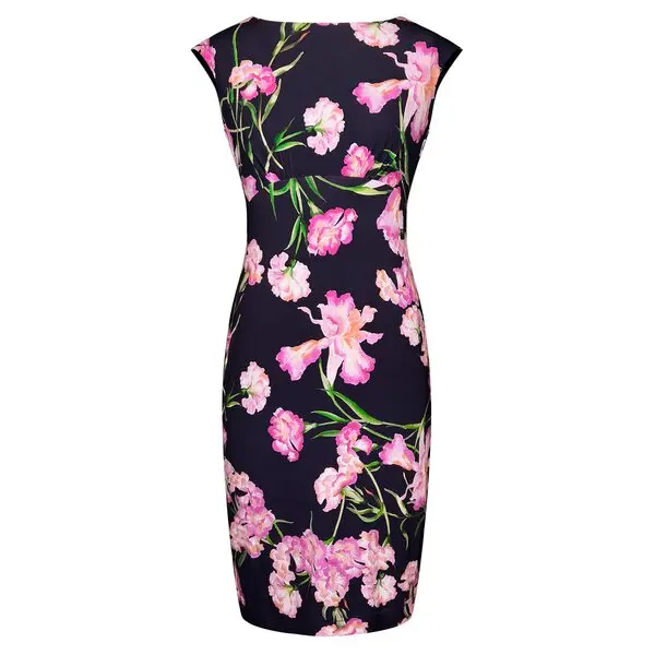 ALIE STREET LONDON Pippa Shift Dress Midnight Blossom - Blue
