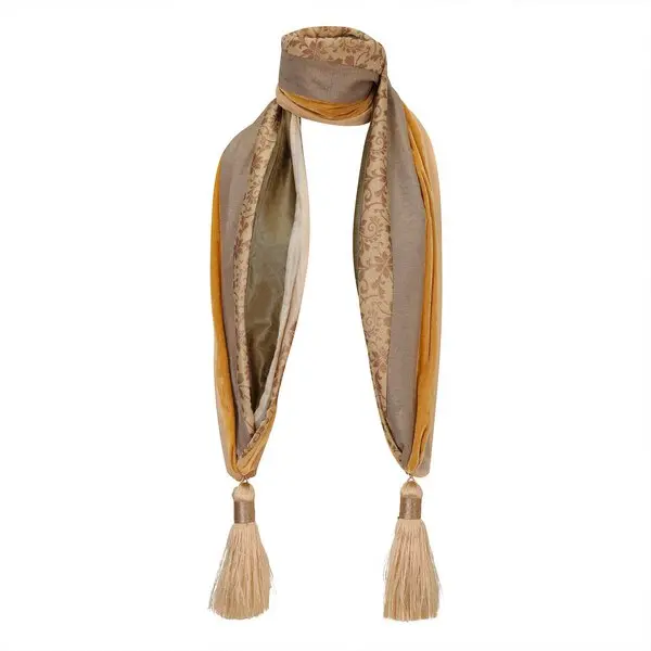 BEATRICE VON TRESCKOW Silk Mix Tassel Scarf - Gold