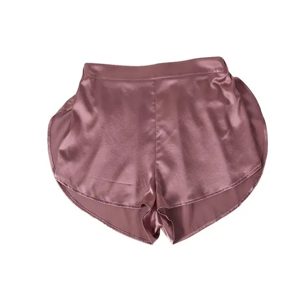 SOFT STROKES SILK Pure Mulberry Silk Petal Shorts, Mid-waist, Silk Charmeuse - Purple