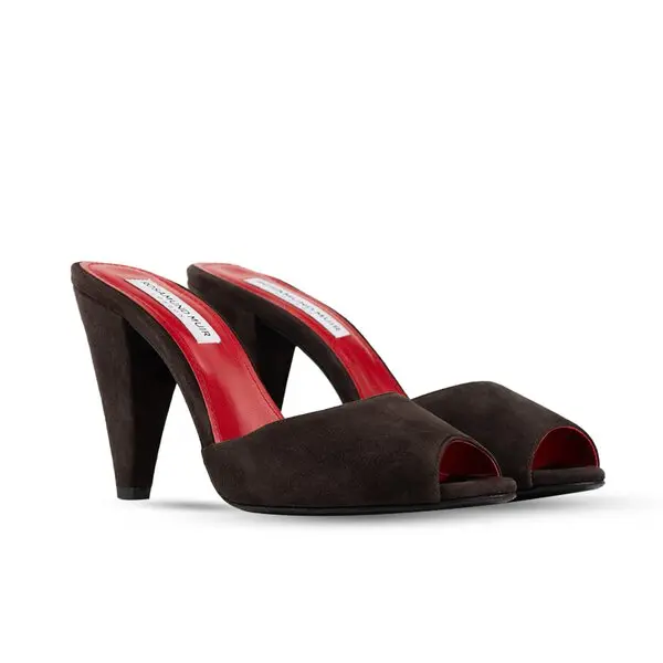 ROSAMUND MUIR LONDON Montavia Suede Mules - Brown