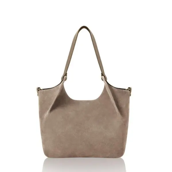 BETSY & FLOSS Neutrals Marche Tote Handbag In Dark Taupe - Black