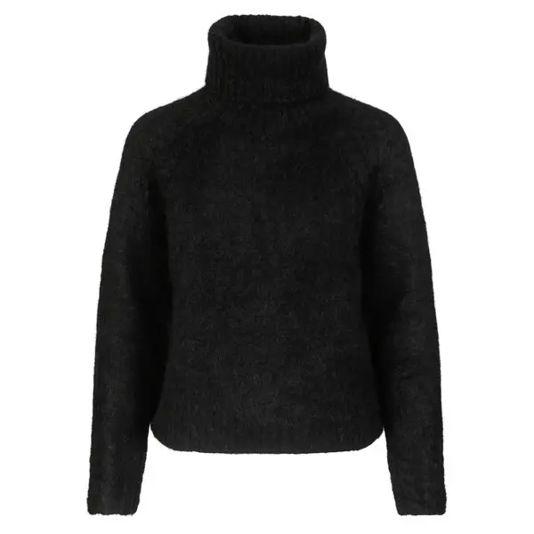 TIRILLM Ma" Mohair Sweater With Great Details - Black