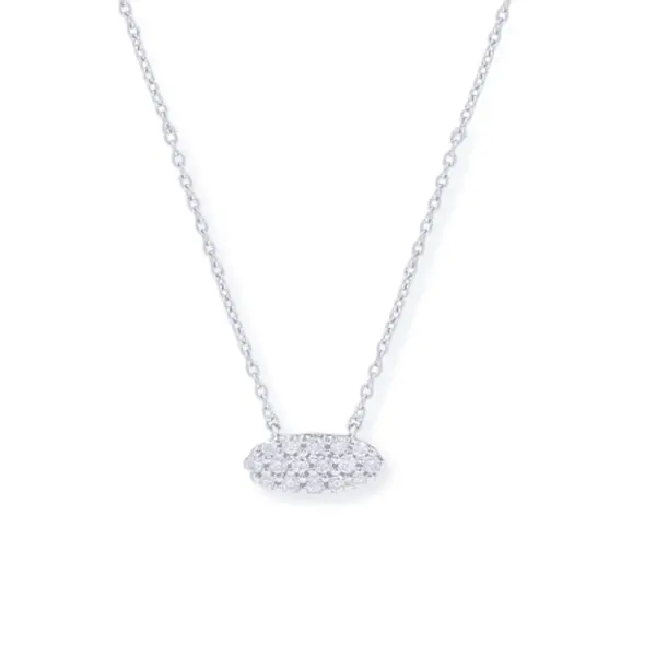 INARI JEWELLERY Silver / White Stardust Cluster Necklace Sterling Sliver White Topaz - Silver/white