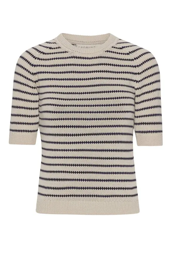 GROBUND Ida Knit Tee The One With Stripes - Blue