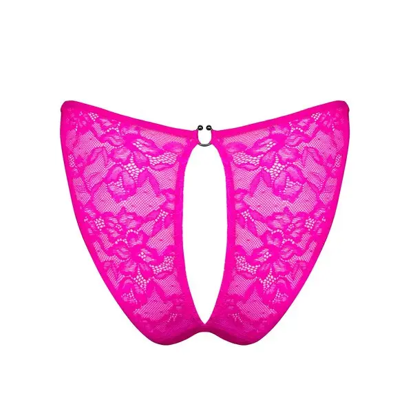 MONIQUE MORIN LINGERIE Hologram Ouvert Bikini Electric Magenta - Pink