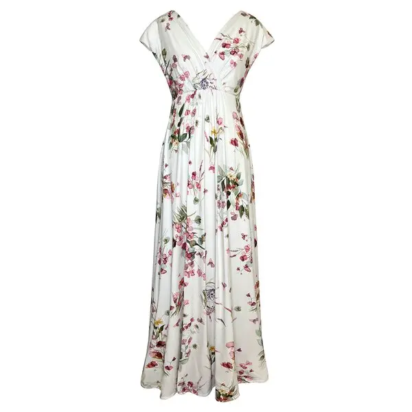 ALIE STREET LONDON Sophia Maxi Dress In Petal Floral - Pink