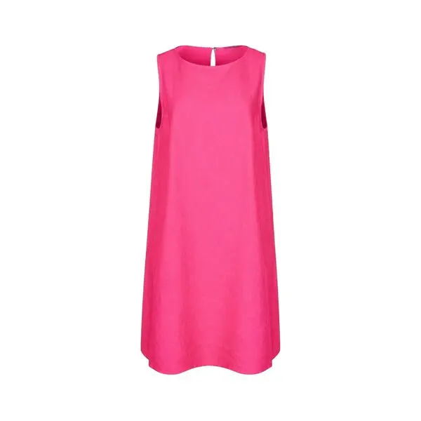 OH!ZUZA NIGHT&DAY Echo Viscose Midi Dress With Pockets Raspberry - Pink