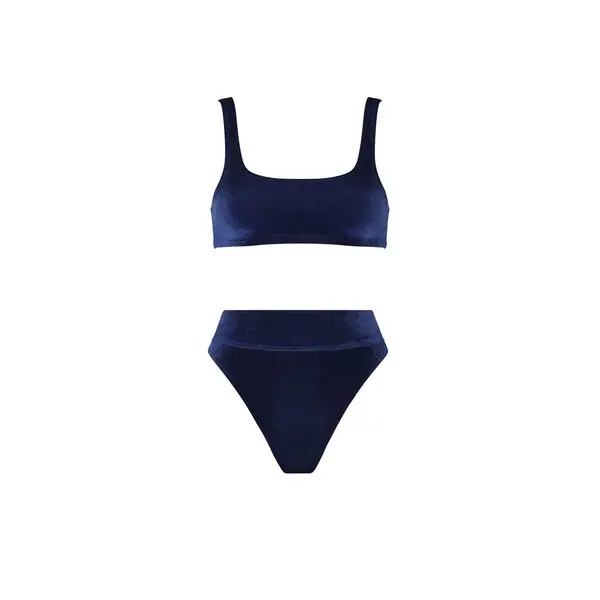 AGUACLARA Dynastie Bandeau Top High Rise Bottom - Blue