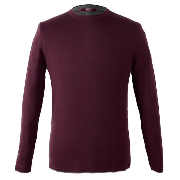 DAVID WEJ Harley Crew Neck Sweater Burgundy - Red