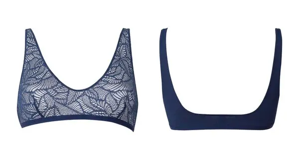 BOTT LINGERIE Soft Lace Bralette Night - Blue