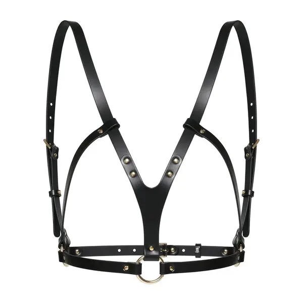 HAUTE CUIR Elara Leather Body Harness - Black