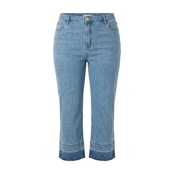 Adrift Clothing Adrift Denim Cropped Straight Leg Jeans In Light Wash - Blue