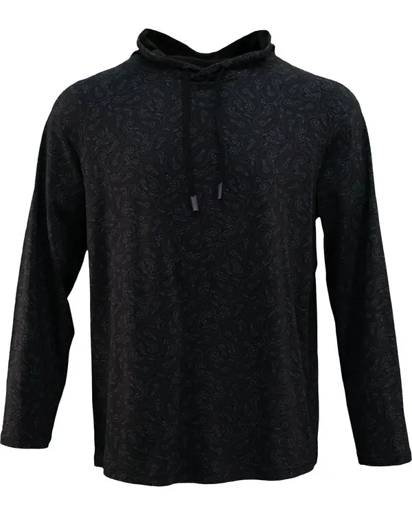 LORDS OF HARLECH Horatio Perugia Paisley Hoodie - Black