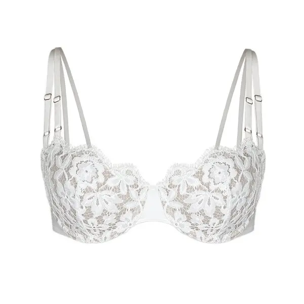MONIQUE MORIN LINGERIE Frisson Balconette Bra - White