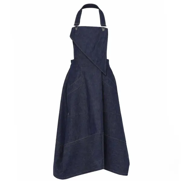 METAMORPHOZA Avant-garde Denim Pinafore Dress - Blue