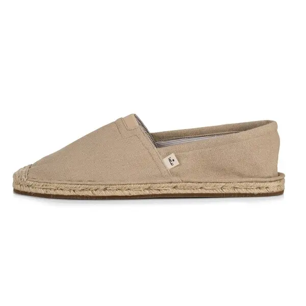 KINGDOM OF WOW Neutrals Extra Fit Cotton Espadrilles - Beige