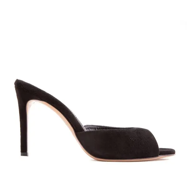 GINISSIMA Vicky Suede Leather, Round Toe - Black