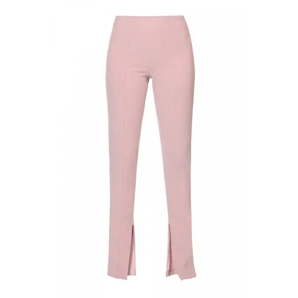 AGGI BY HALEWSKI Iggy Dirty Slim Fitted Pants With Slits Long - Pink