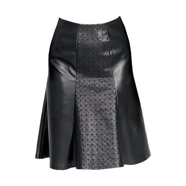 MAISON BOGOMIL Flared Leather Skirt - Black