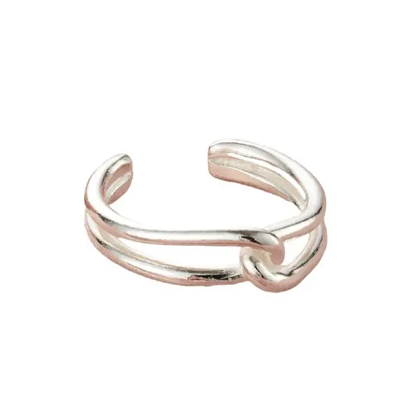 POSH TOTTY DESIGNS Sterling Slim Link Open Ring - Silver