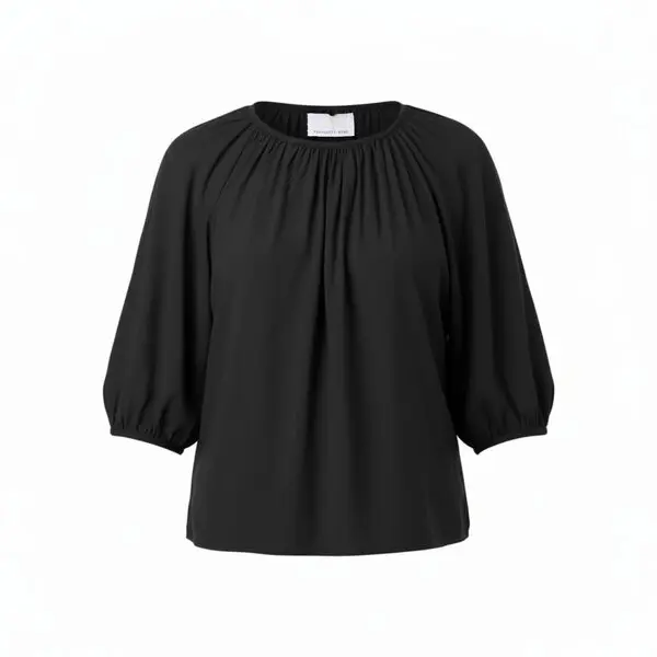 FRANCHETTI BOND Maddalena Puff Sleeve Shirt - Black