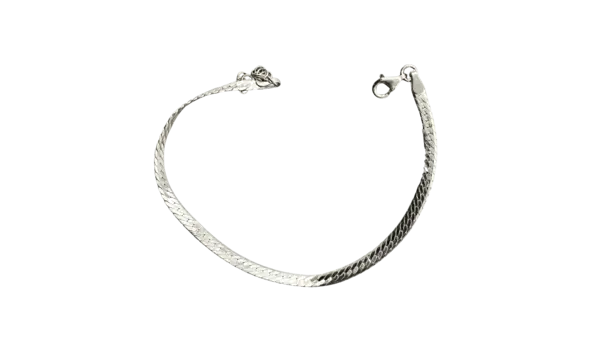 SPERO LONDON Herringbone Sterling Snake Bracelet - Silver