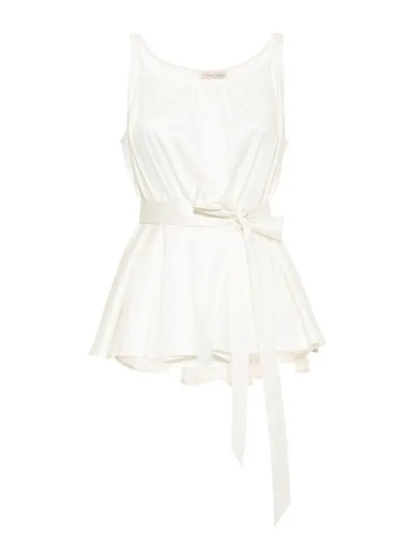 HELENE GALWAS Betti Cotton Tank Top - White