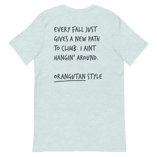 ANCHOR & CREW Ice Think Ocean Orangutan Aspirations Cotton Embroidered T-shirt - Blue