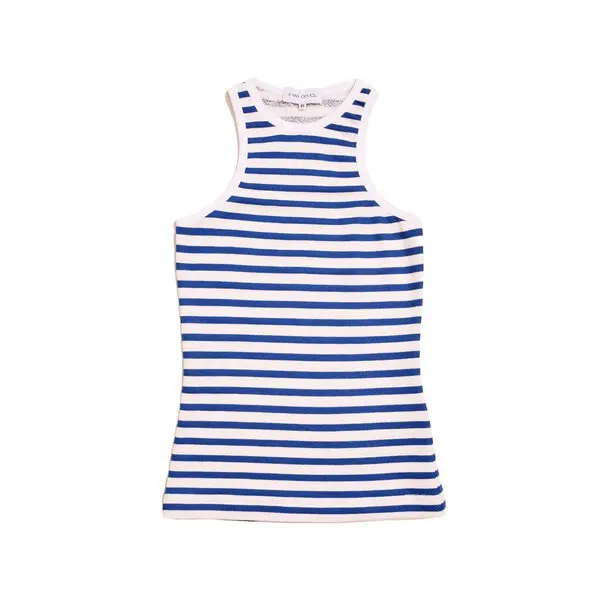 IOANA CIOLACU Blue / White White & Navy Striped Tank Top - Blue/white