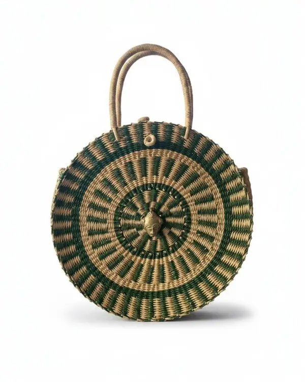 SOKONA Esengo Grande Ever Handwoven Bag - Green