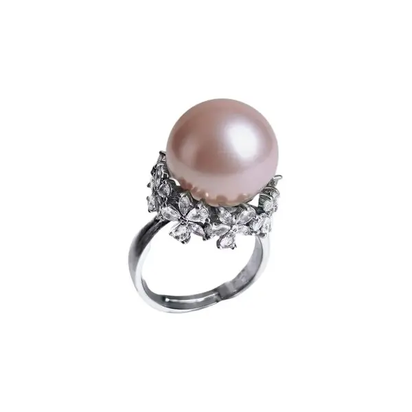 NINEMOO Celeste Pearl Crown Ring - Silver