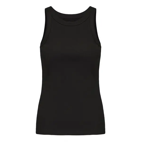 MUTE BY JL Ecorib High-neck Tank - Black