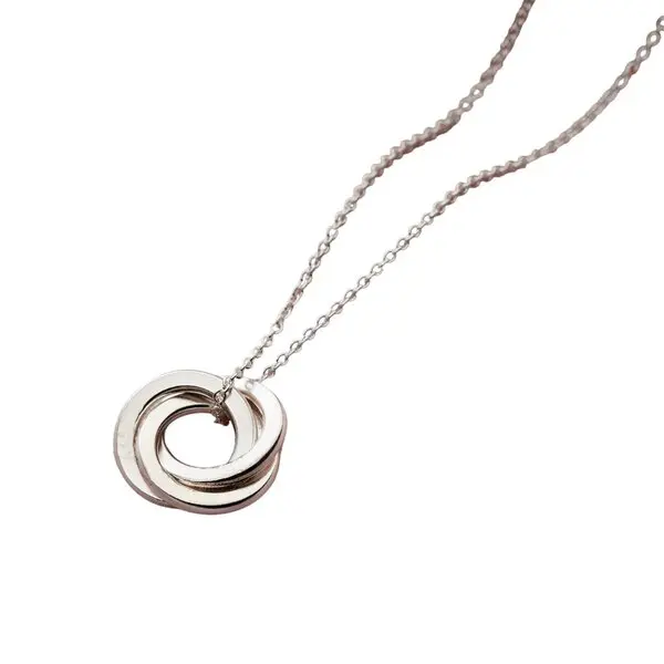 POSH TOTTY DESIGNS Sterling Mini Russian Ring Necklace - Silver