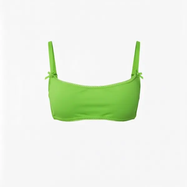 THE COOLGIRL NYC Jane Soft Bra In Cotton - Green
