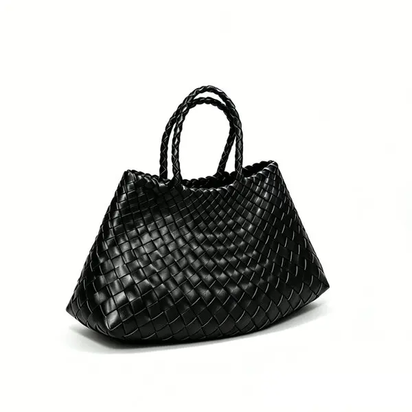 RIMINI Hand Woven Tote 'adelina - Black