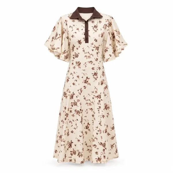 Carmen Says Blooms Flower Print Midi Dress - Brown