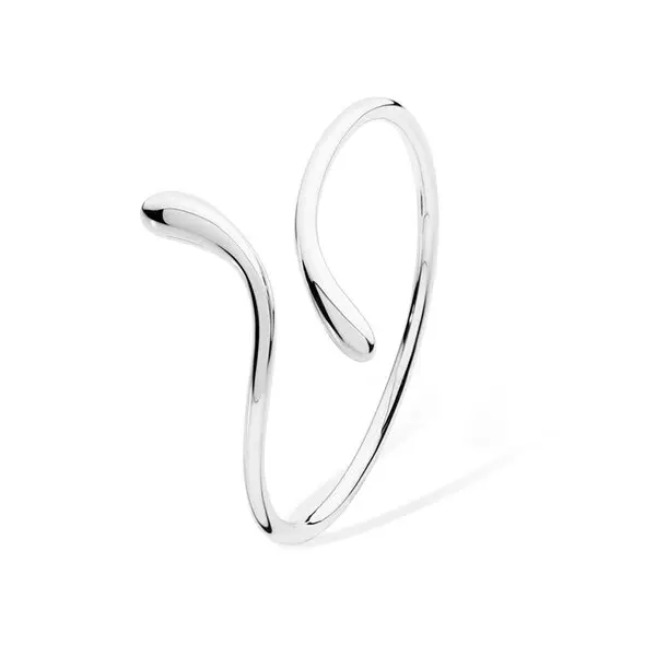 LUCY QUARTERMAINE Snake Drop Bangle - Silver