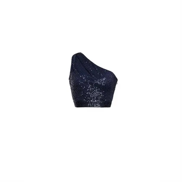 EMMA WALLACE Yan Top Navy Sequine - Blue