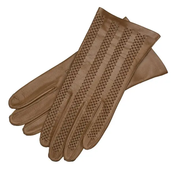 1861 GLOVE MANUFACTORY Vernazza Leather Gloves For In Mink - Brown