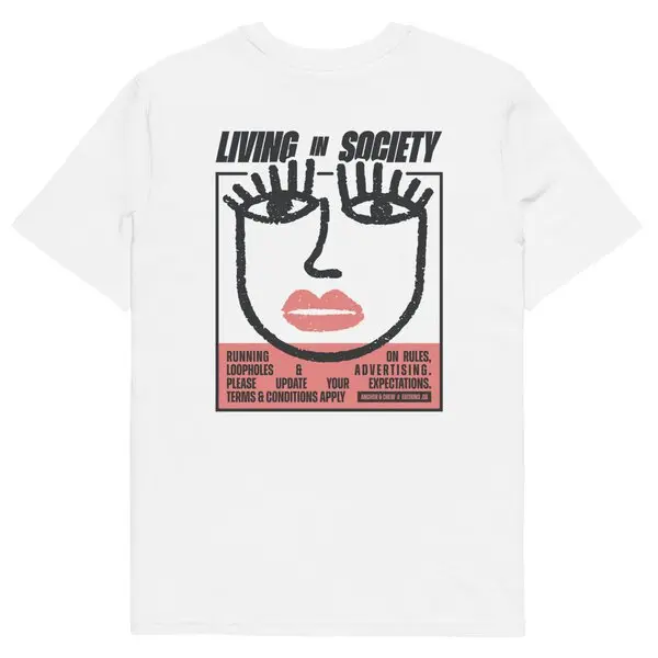ANCHOR & CREW Six Living In Society Editions Organic Cotton T-shirt - White
