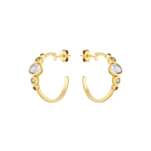 COCO & KINNEY Sienna Gemstone Hoops
