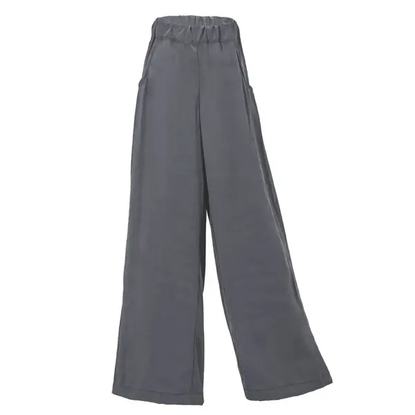 CEVA CU DICHIS Elastic Waist Trousers Light Vegan Silk - Grey